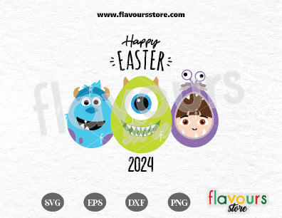 Happy Easter, Monster Inc Easter Eggs SVG Cut Files – FlavoursStore