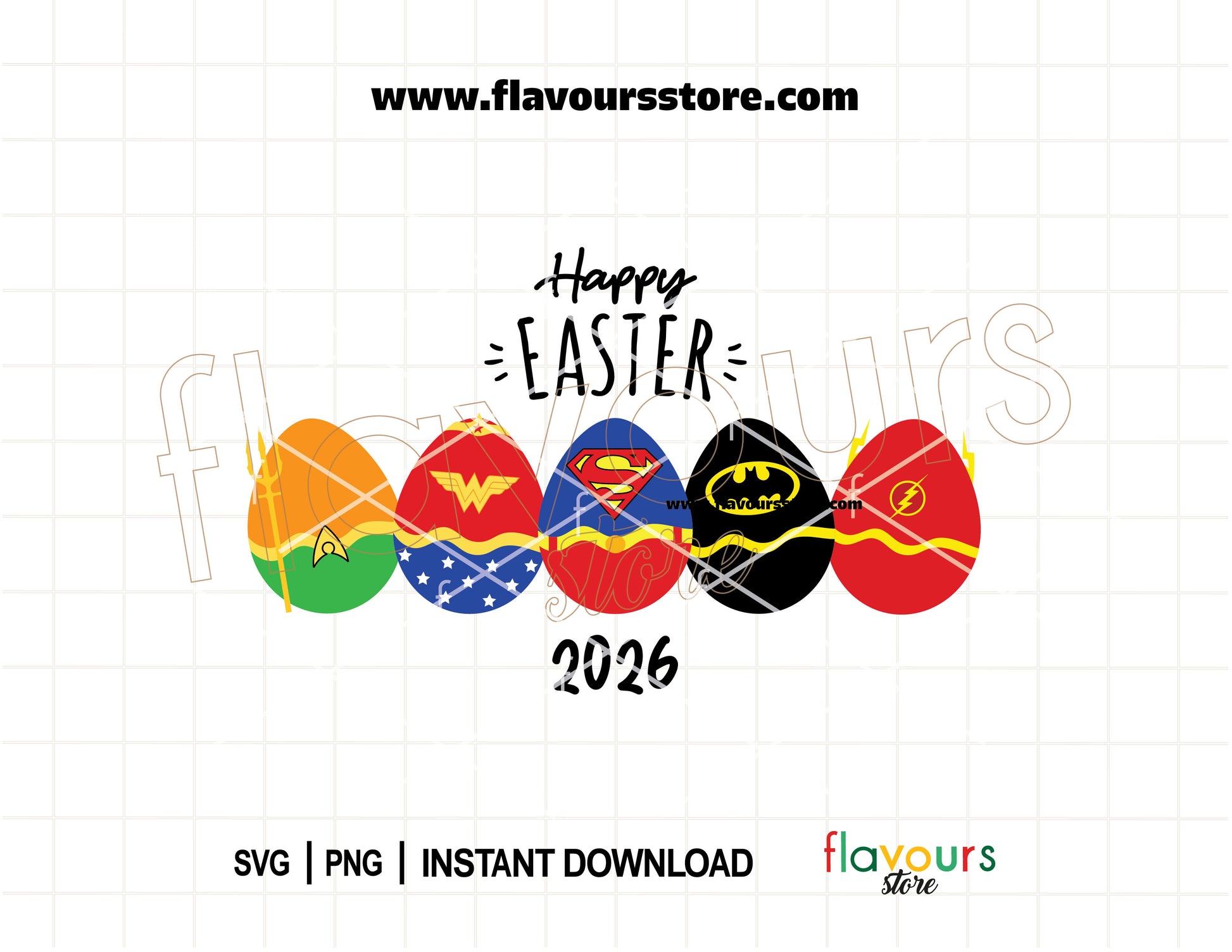 Superhero Easter Eggs SVG | Happy Easter 2026 Digital Cut Files ...