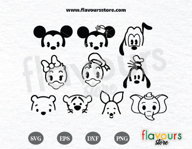 Baby Disney Characters Bundle SVG Cut File – FlavoursStore