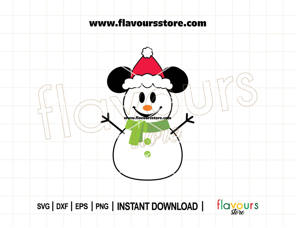 Mickey Snowman SVG | Disney Christmas Cut File for Cricut & Silhouette ...