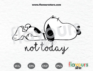 No Today, Snoopy SVG Cut File – FlavoursStore