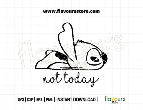 Not Today Stitch SVG | Funny Lazy Lilo & Stitch Cricut File – FlavoursStore