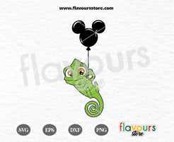 Pascal the Chameleon SVG File, Mouse Balloon, Svg for Silhouette, Svg ...