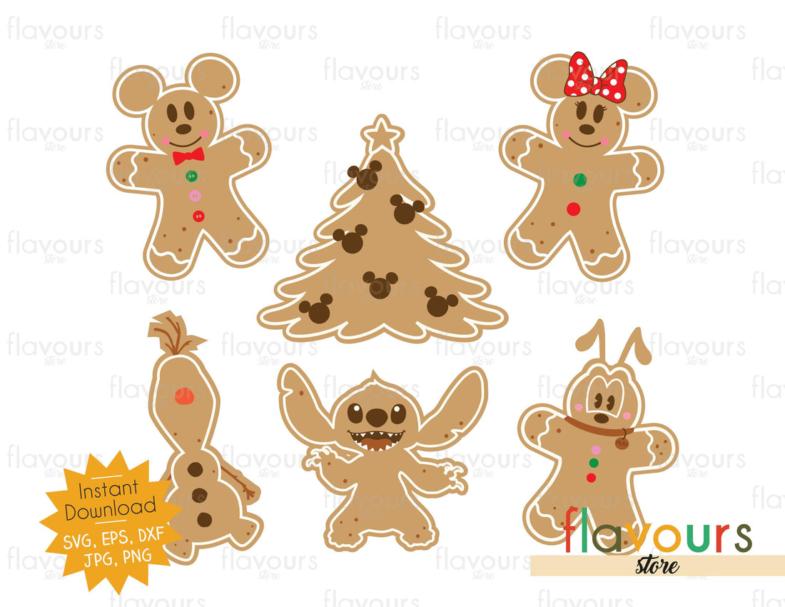 Disney Gingerbread Cookies Bundle - SVG Cut Files – FlavoursStore